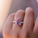 The Celina 3CT Pear Cut Pink Moissanite Diamond Engagement Ring | 18K ...