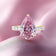 The Celina 3CT Pear Cut Pink Moissanite Diamond Engagement Ring | 18K ...